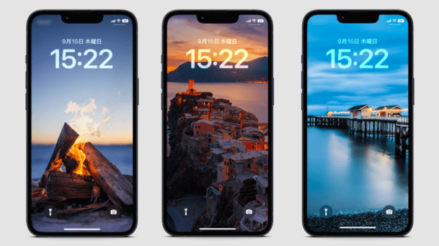 iOS16でロック画面の写真をシャッフルで切り替える方法 – irotashi